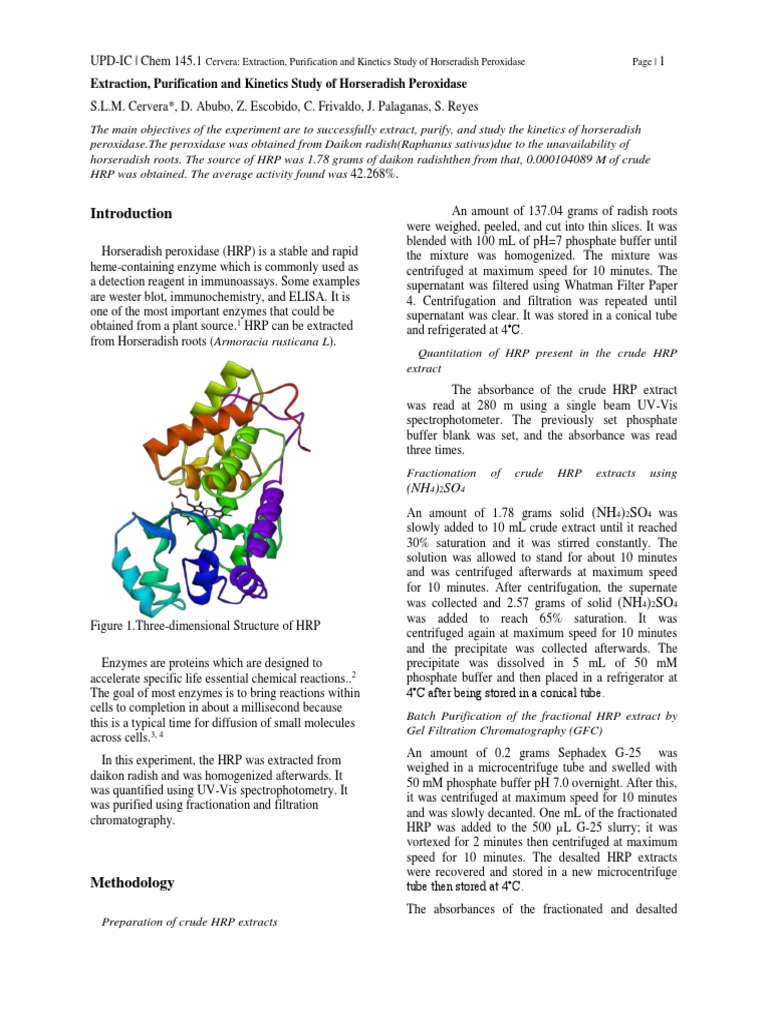 Chem 145.1 FR 2 | PDF | Protein Purification | Analytical Chemistry