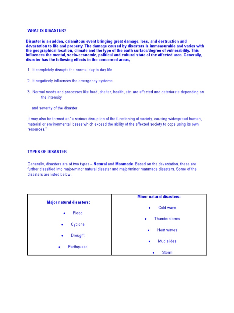 What Is Disaster | PDF | Tsunami | Tornadoes