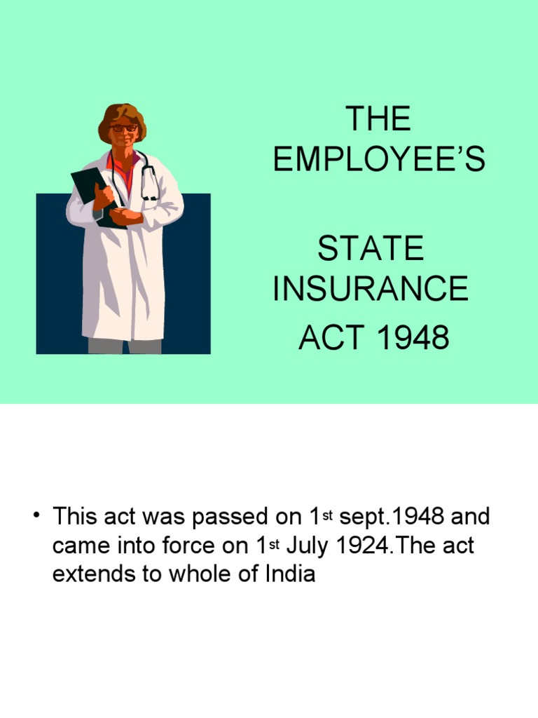 Esi Act 1948 | PDF | Employment | Welfare