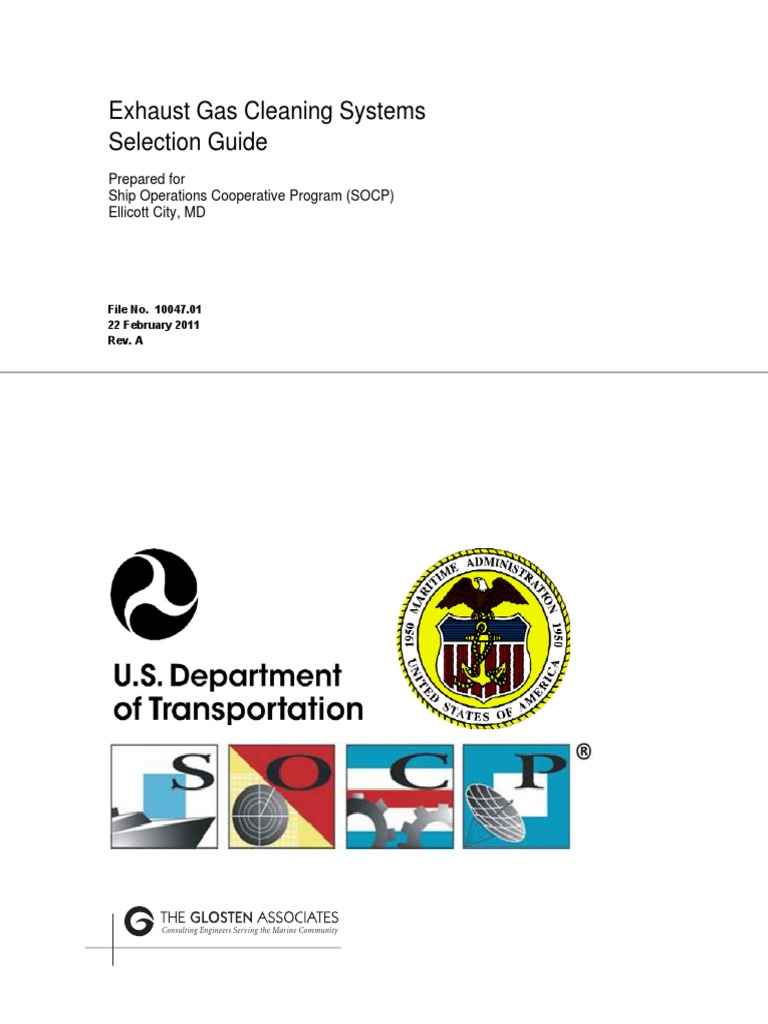 Exhaust Gas Cleaning Systems Selection Guide - US Dept. of Transport ...
