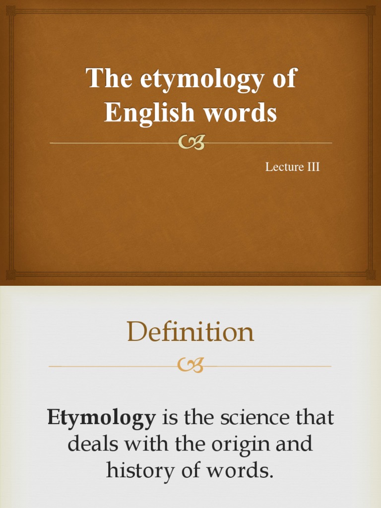 Etymology of English Words | PDF | Word | English Language