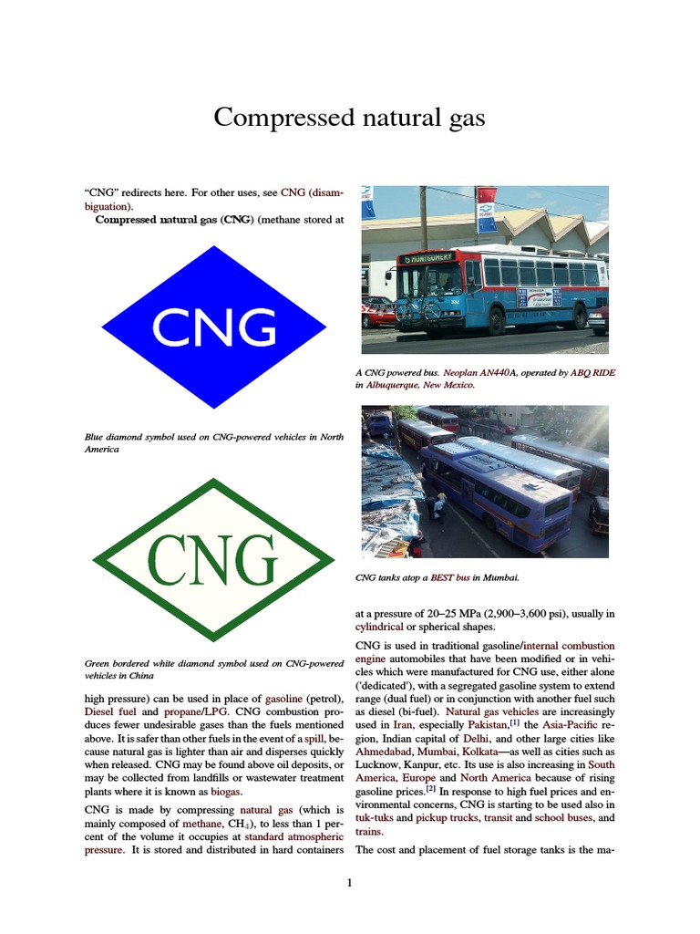 Compressed Natural Gas PDF | PDF | Natural Gas | Vehicles