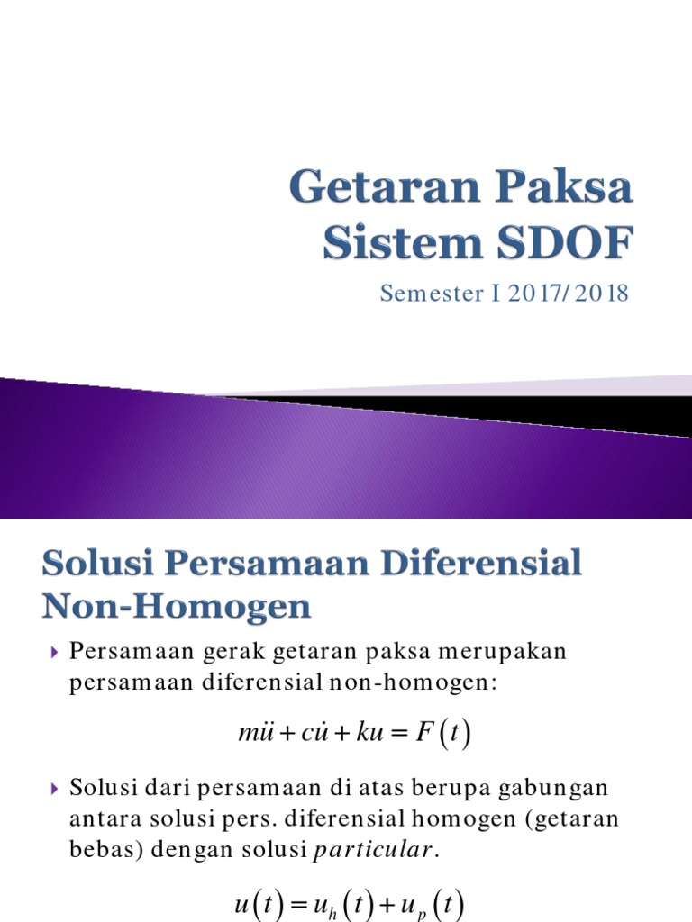 03 Getaran Paksa SDOF | PDF