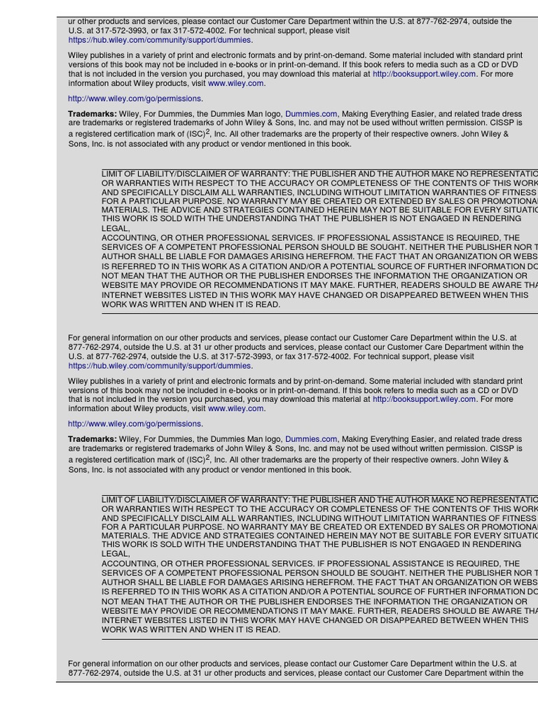 Trademarks: Wiley, For Dummies, The Dummies Man Logo | PDF | Publishing ...