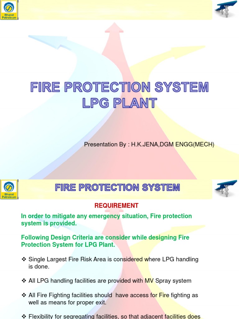 LPG Plant Fire Protection System Design | PDF | Firefighting | Water ...