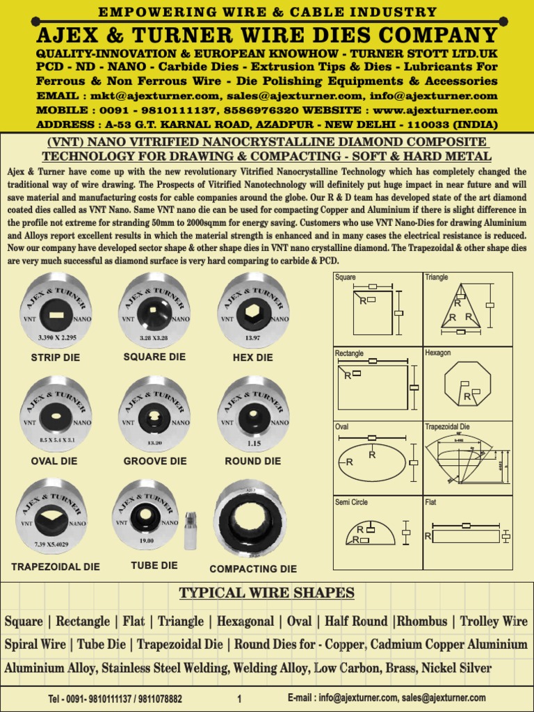 VNT Brochure New | PDF | Wire | Steel