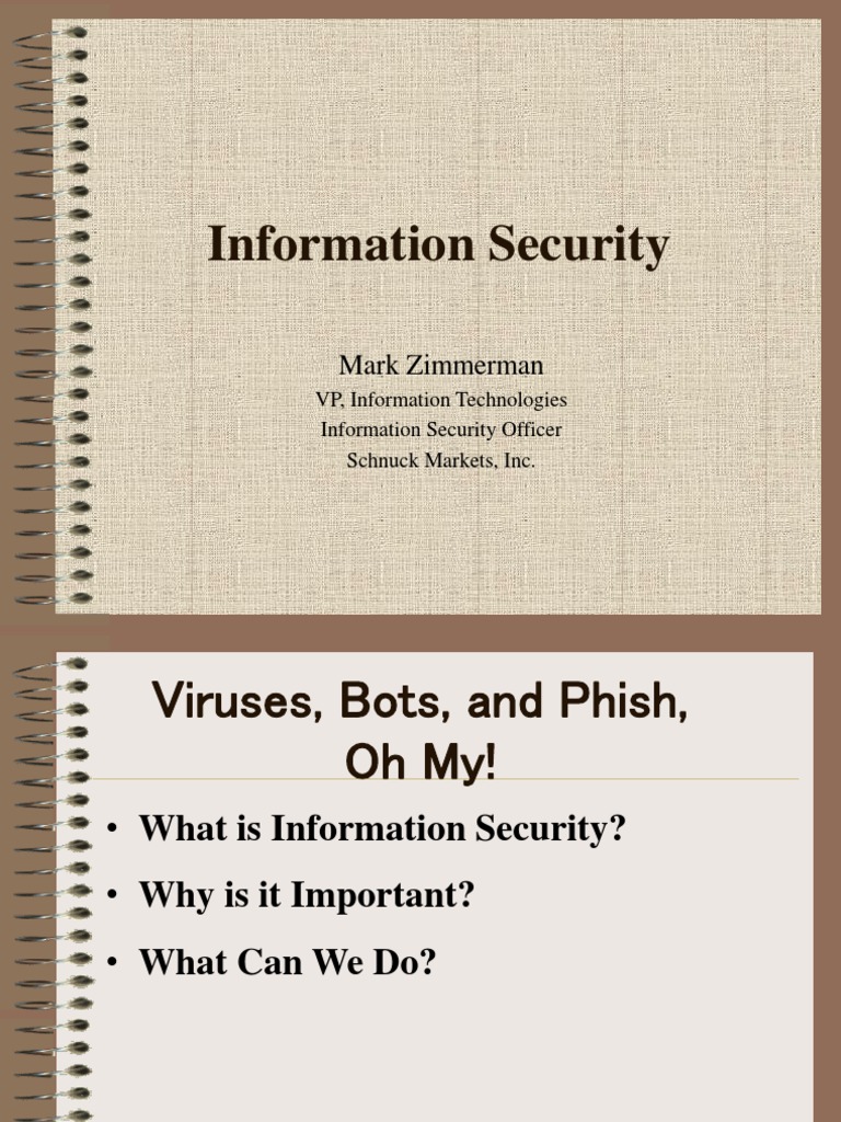 Information Security: Mark Zimmerman | PDF | Information Security ...