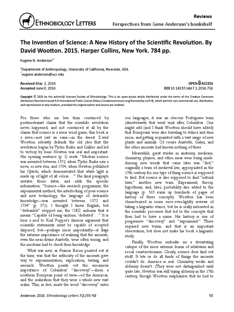 The Invention of Science A New History of The Scie PDF | PDF | Social ...