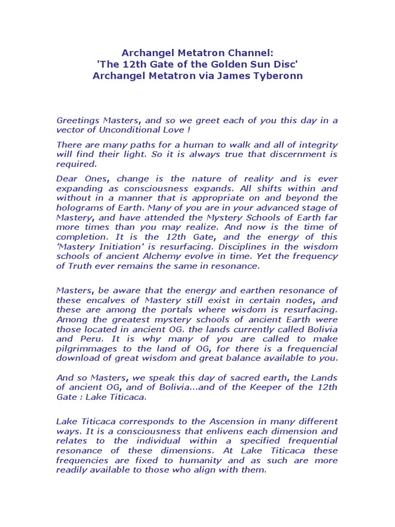 The 12th Gate of Golden Sun Disc | PDF | South America | Earth