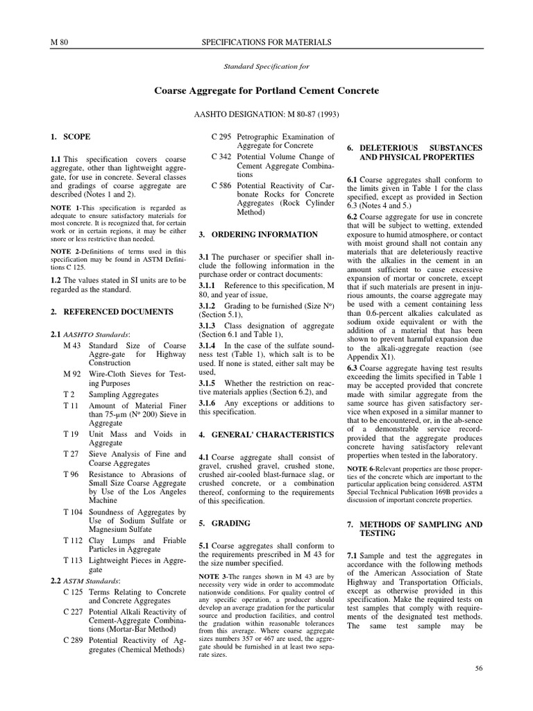 M80 | PDF | Construction Aggregate | Concrete