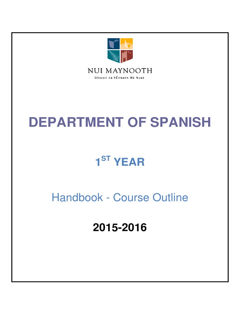 Spanish First Year Handbook 15-16-1 | PDF | Lecture | Phrase
