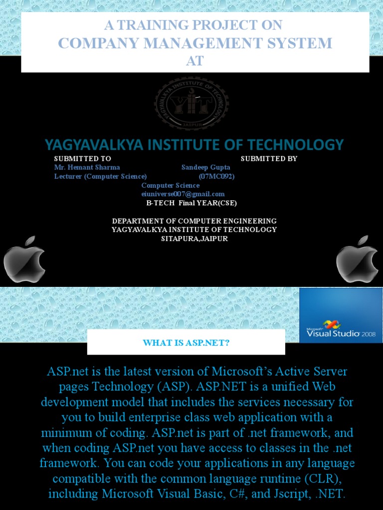 A Training Project On Comapny Management System | PDF | Active Server ...