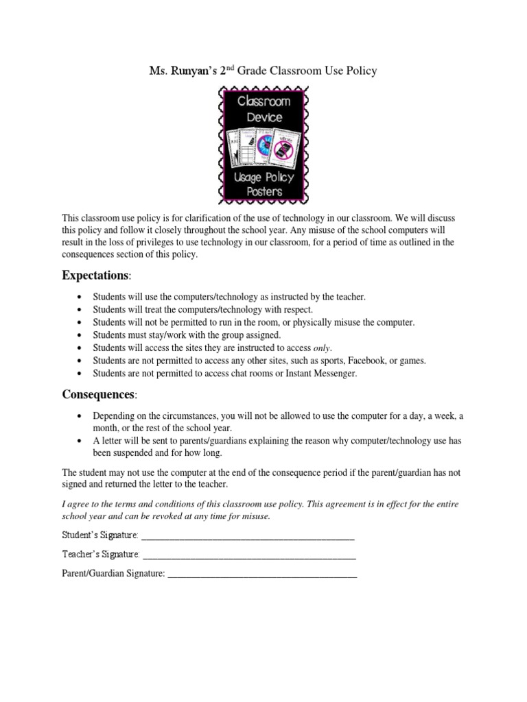Tech Classroom Use Policy-Sr | PDF | Career & Growth | Business