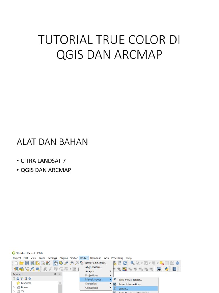 Tutorial True Color di ArcMap | PDF