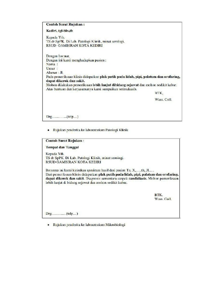 Form Surat Rujukan | PDF