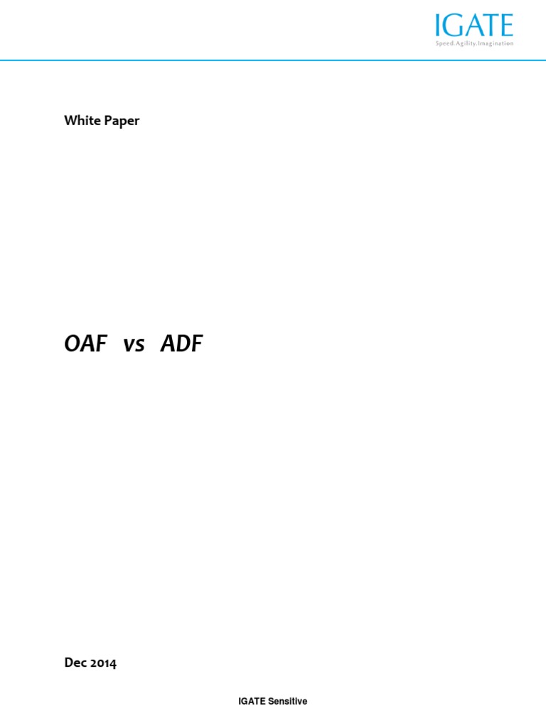 OAFvsADF WhitePaper | Download Free PDF | Model–View–Controller | Java Server Faces