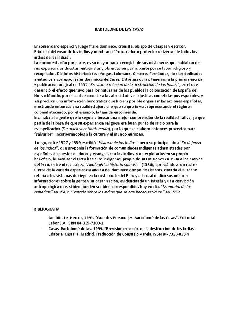 Bartolome de Las Casas | PDF