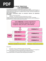 Tema y subtemas en textos | PDF