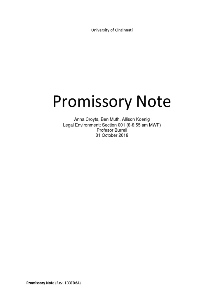 Promissory Note | PDF | Promissory Note | Guarantee