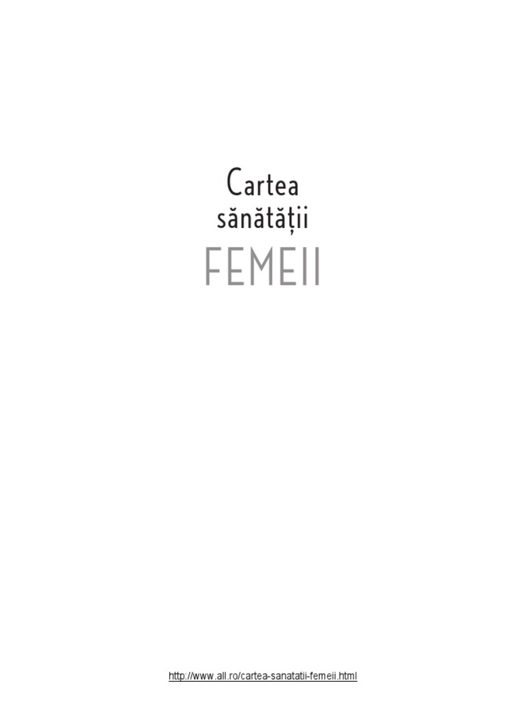 Cartea Sanatatii Femeii PDF | PDF