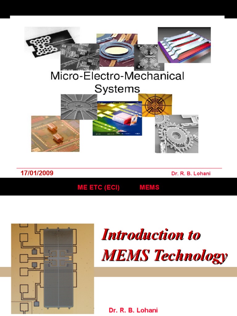 Introduction to MEMS Technology | PDF | Microelectromechanical Systems | Chemical Vapor Deposition