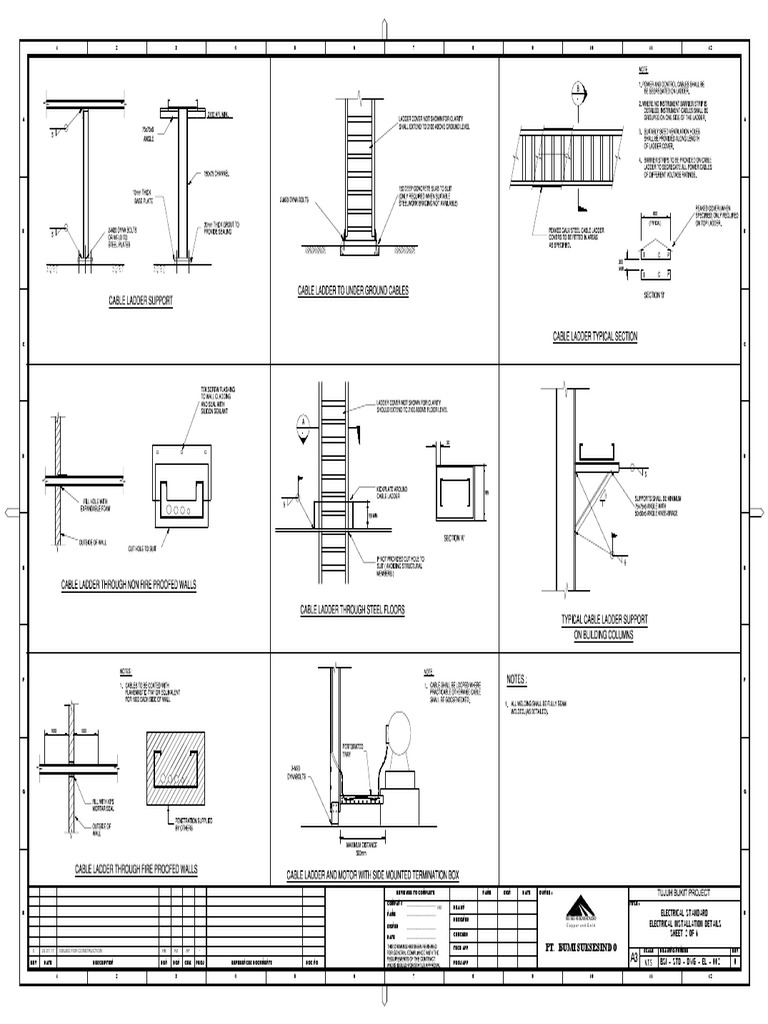 Cable Ladder Installation Details | PDF | Screw | Building Technology
