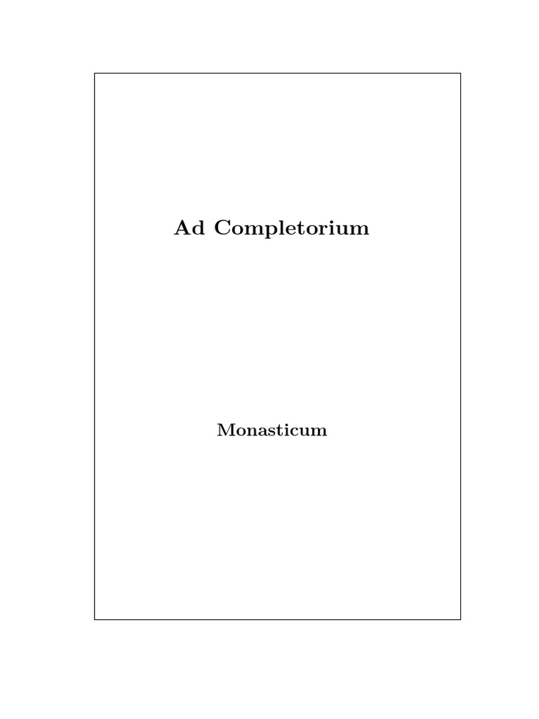 Completas Segun El Rito Monastico | PDF