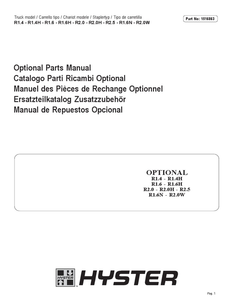 C435 Optional Parts 1516863 PDF | PDF