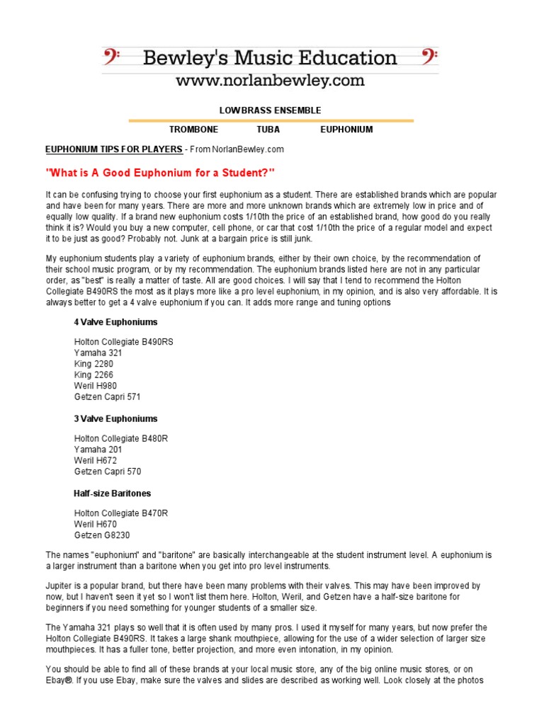 Euph 8 | PDF | Brass Instruments | Hornbostel Sachs