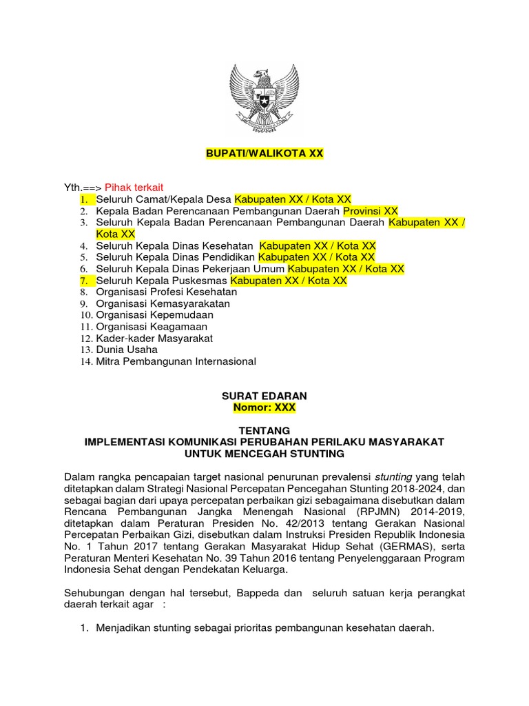 Draft Surat Edaran Pemerintah Daerah - Implementasi Komunikasi ...
