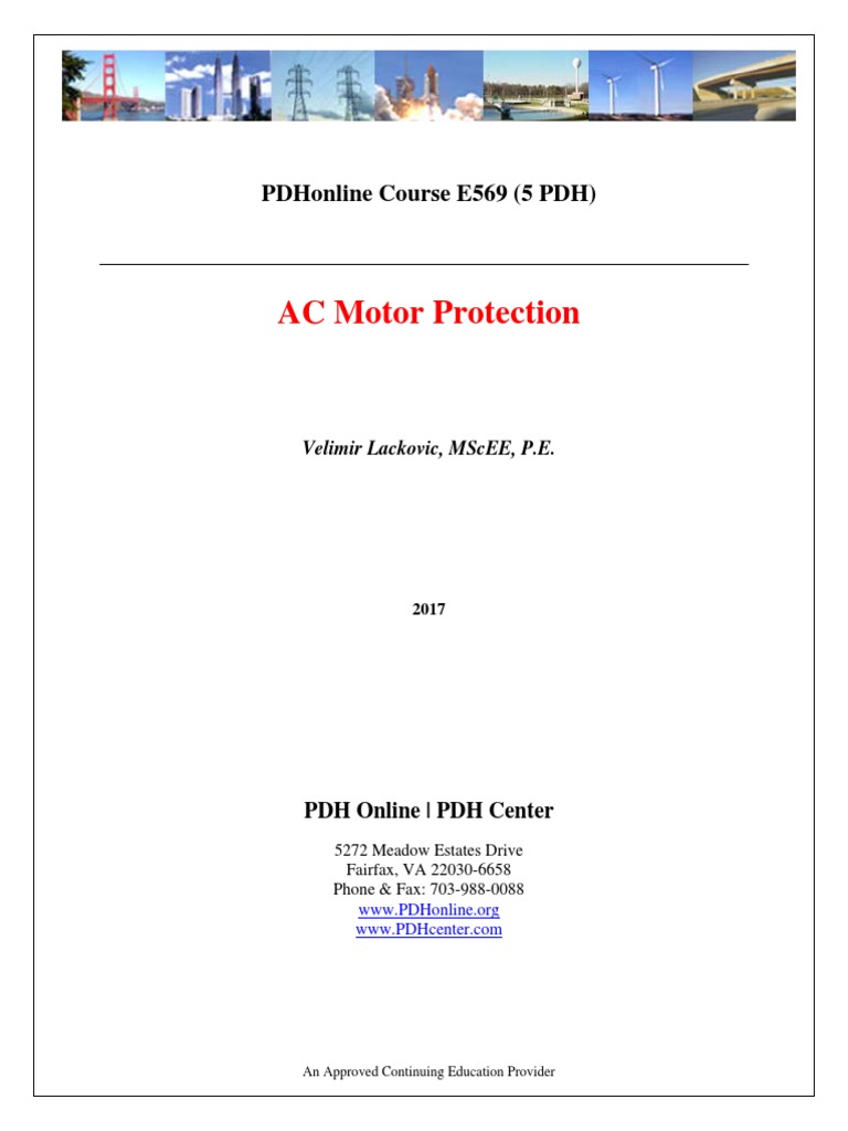 Ac Motor Protection | PDF | Relay | Electrical Impedance