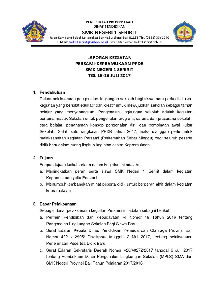 Laporan PERSAMI | PDF