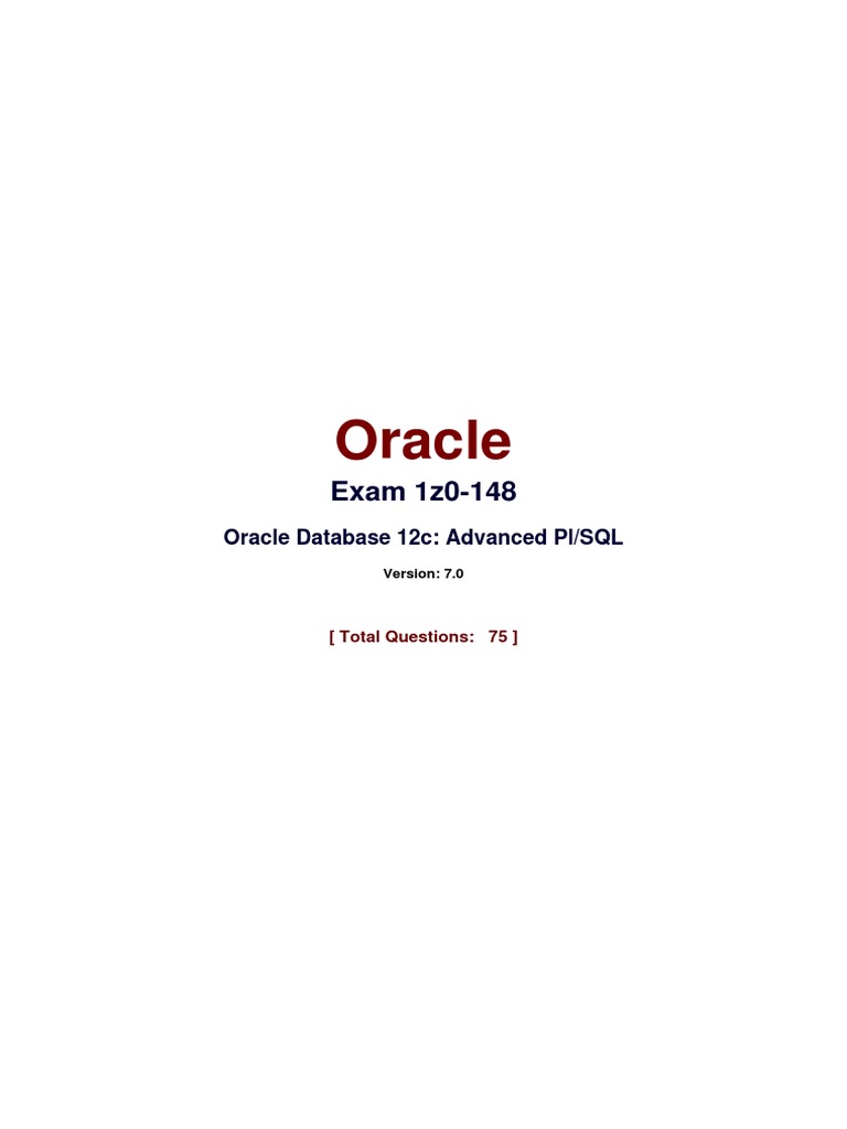 Dum OCP | PDF | Pl/Sql | Oracle Database