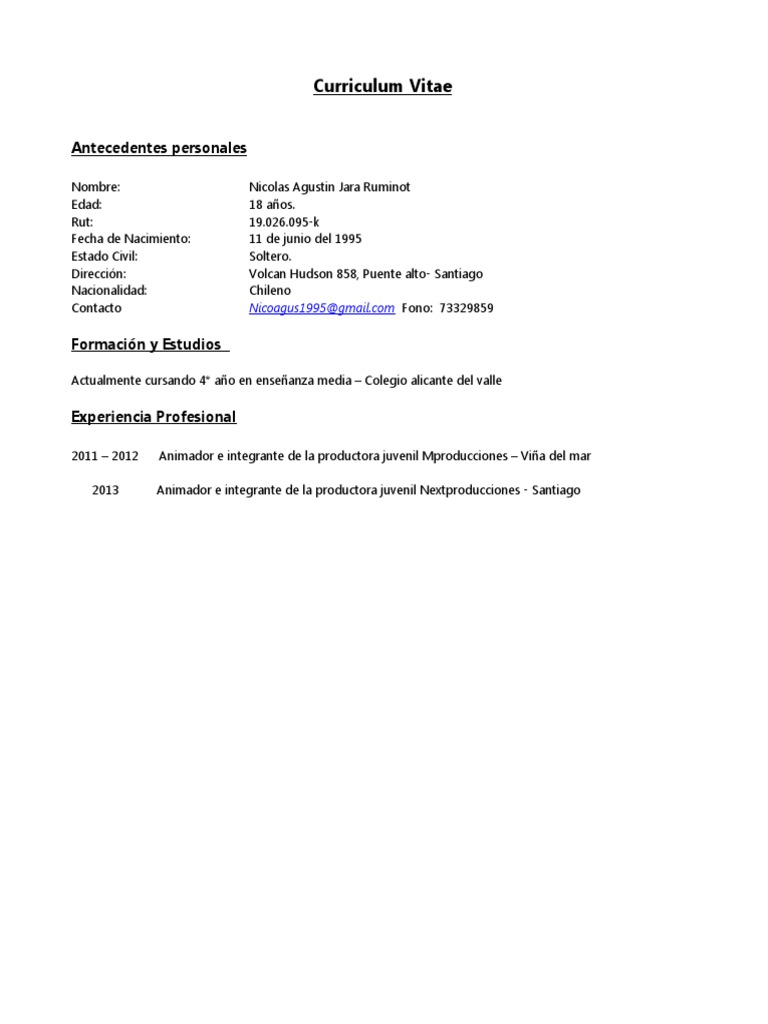 CV - Nicolas Jara | PDF