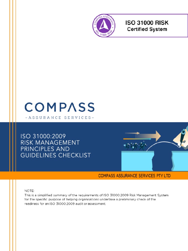ISO 31000-2009 Risk Management-Principles & Guidelines Checklist | PDF ...