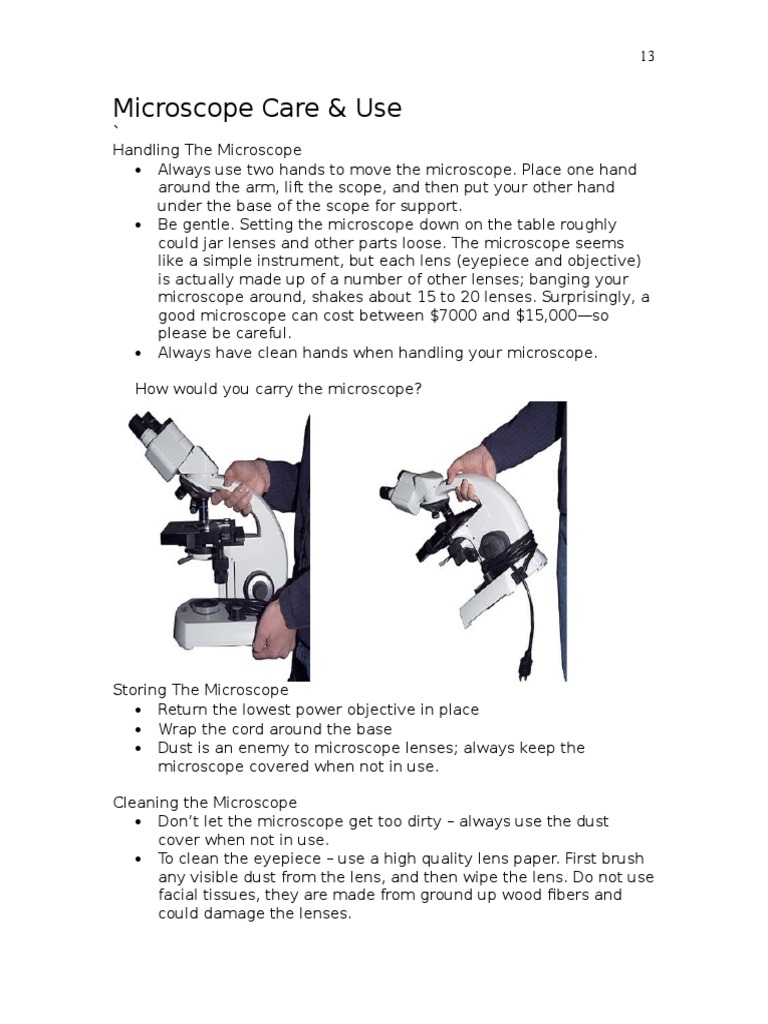 Microscope Care | PDF | Lens (Optics) | Optics
