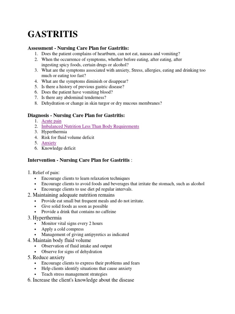 Gastritis | PDF | Stomach | Nausea
