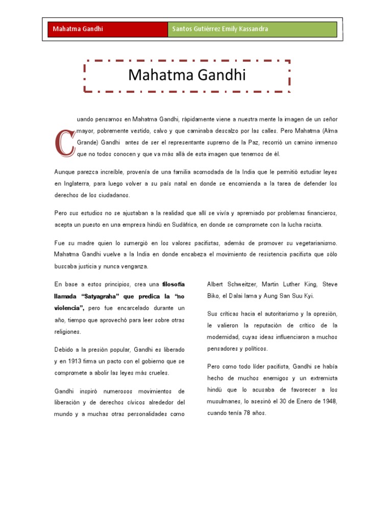 Mahatma Gandhi | PDF