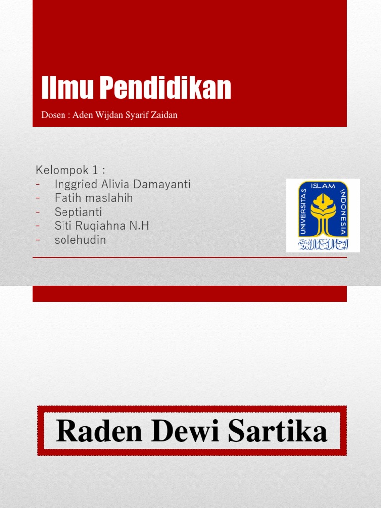 Raden Dewi Sartika | PDF