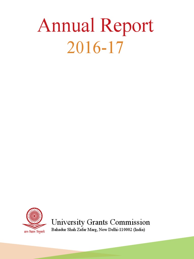 UGC Annual Report | PDF | Academia | Government