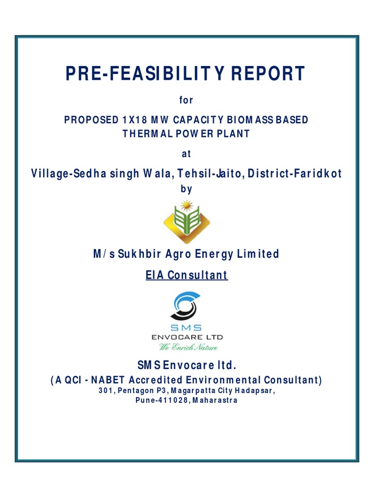 18 MW Biomass Power Plant Proposal | PDF | Steam | Boiler