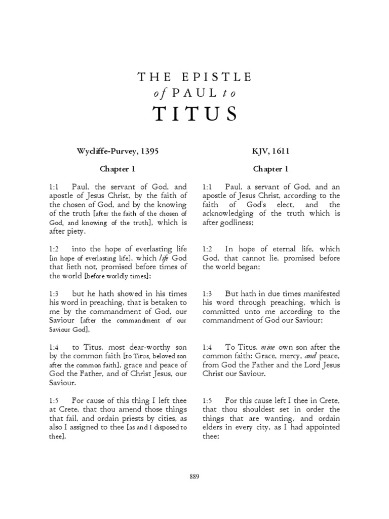 Titus: The Epistle of Paul To | PDF | Eternal Life (Christianity ...