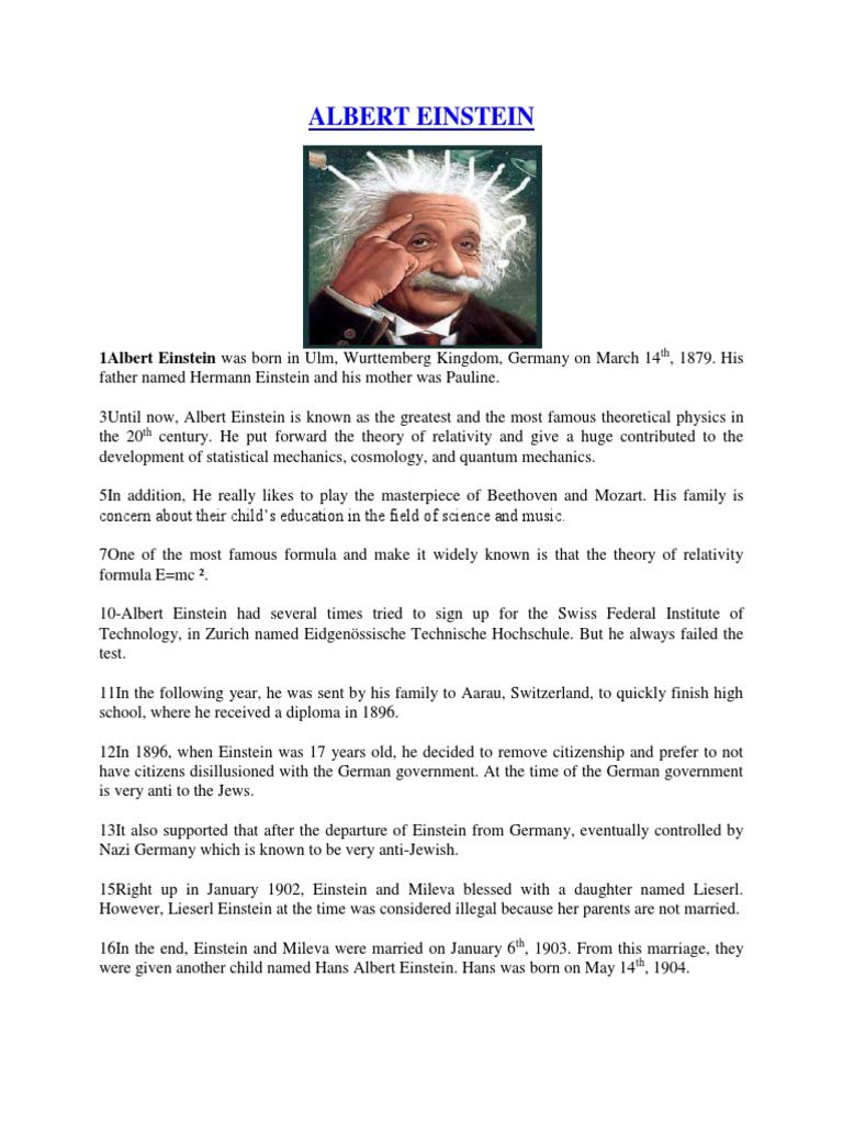 ALBERT EINSTEIN English | PDF