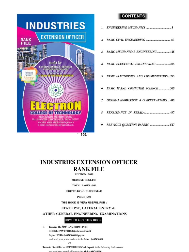 Industries EXTENSION OFFICER | PDF