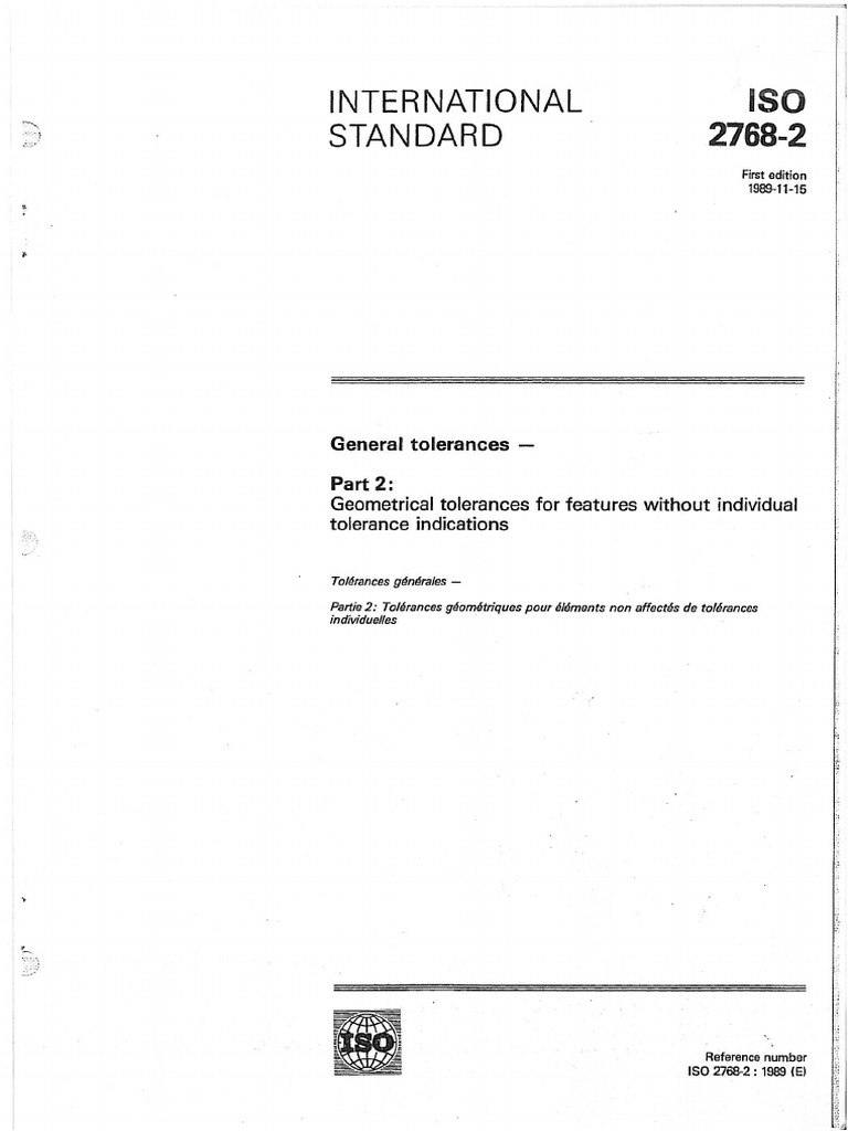 ISO 2768-2 - General Tolerance | PDF