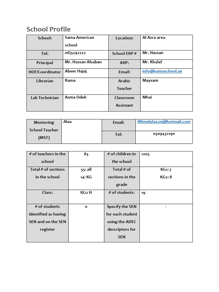 School Profile | PDF