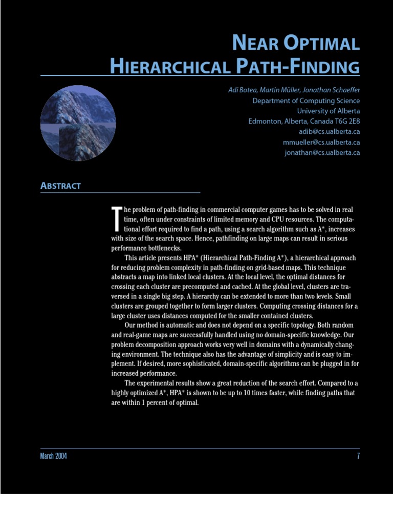Hierarchical Path Finding | PDF | Algorithms And Data Structures ...