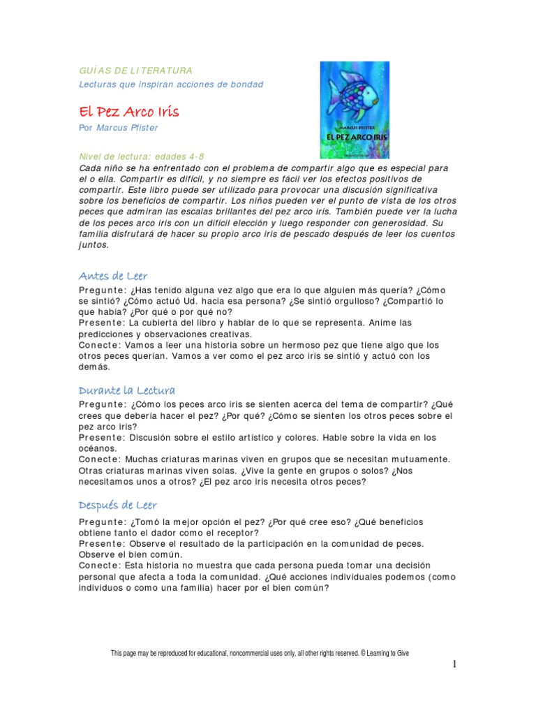 El Pez Arco Iris | PDF | Pescado | Arco iris