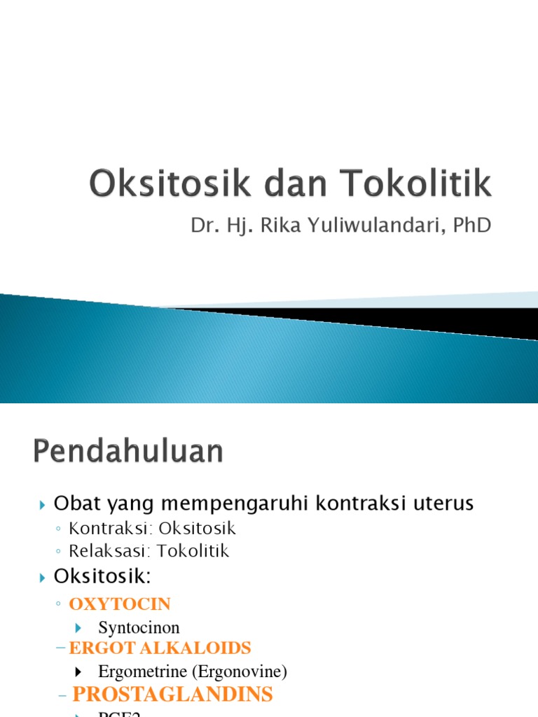 Farmako - Oksitosik Dan Tokolitik | PDF