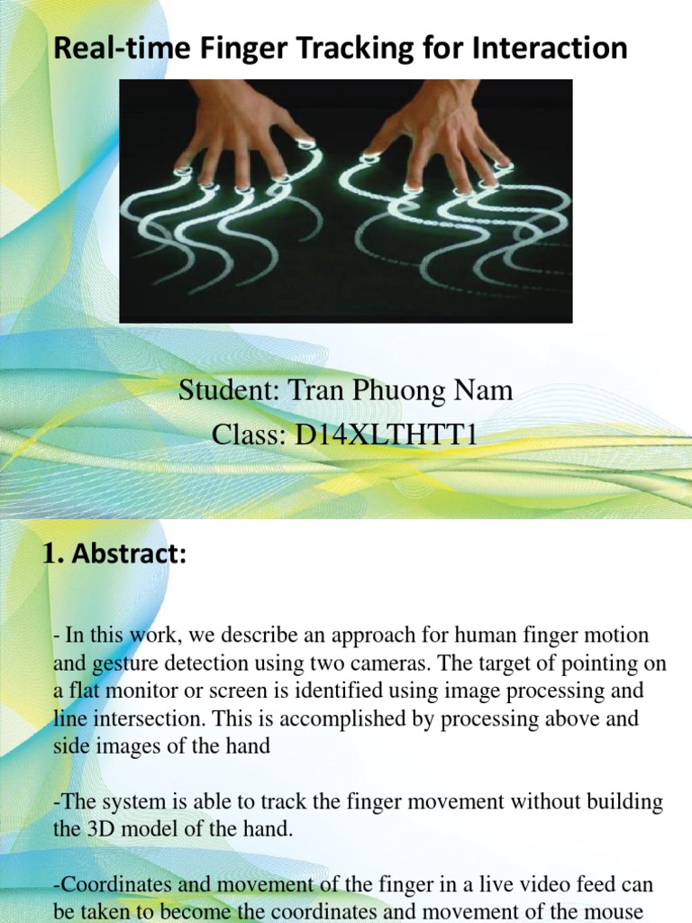 Real-Time Finger Tracking For Interaction | PDF | Emerging Technologies ...